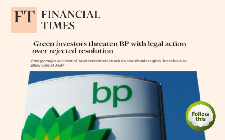 Call for a vote against the chair of BP to signal governance concerns ...